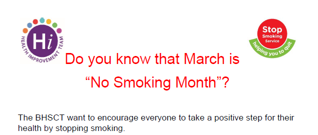 March – No Smoking Month | B Well Belfast