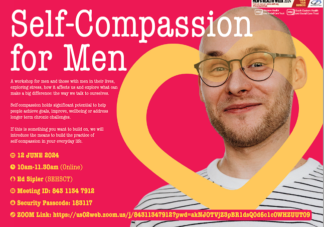 Self Compassion Workshop for Men on Mens Health Week | B Well Belfast